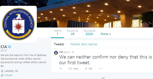 CIA Joins Twitter and Tweets Cryptic Message | Gnostic Warrior By Moe ...